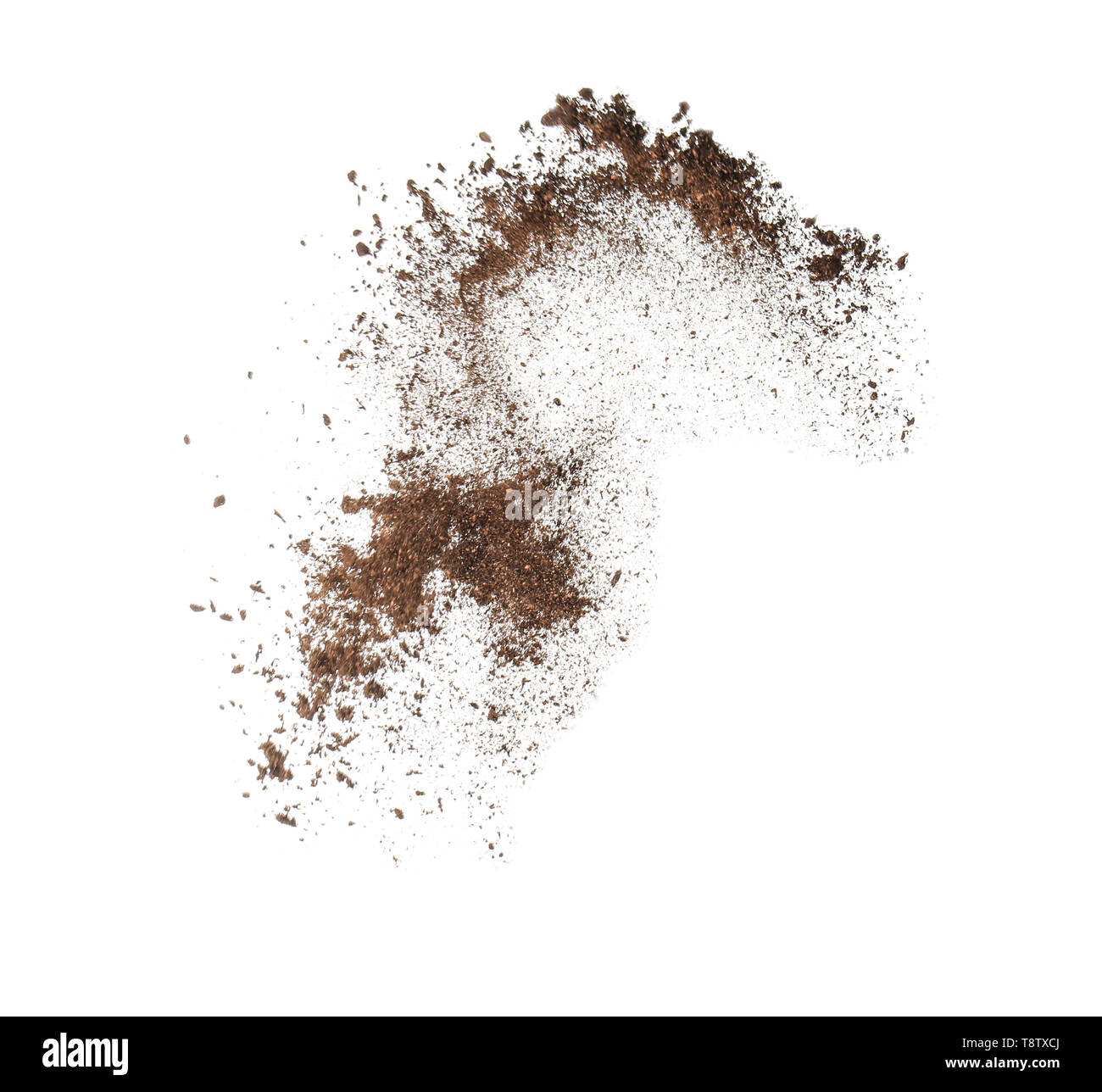 Soil on white background Stock Photo - Alamy