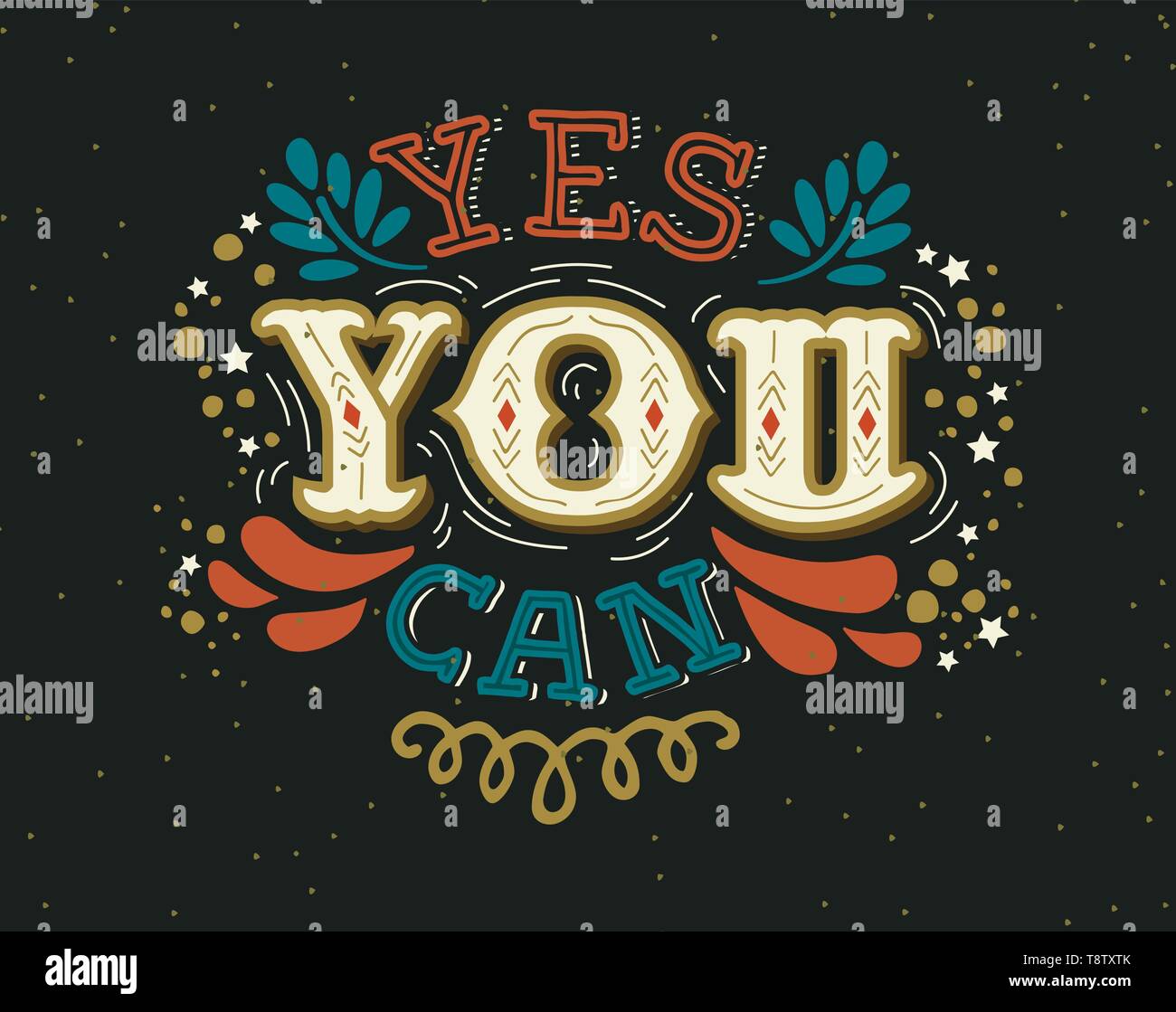 Yes can text concept Stock Vector Images - Alamy