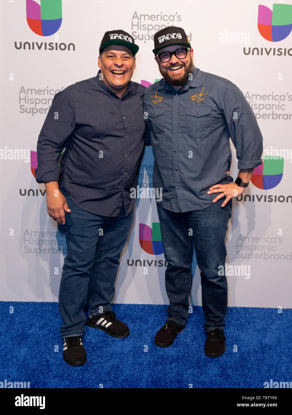 NEW YORK, NY - MAY 13: Mando Rayo and Jarod Neece attend 2019 Univision Upfront at Center415 on ...