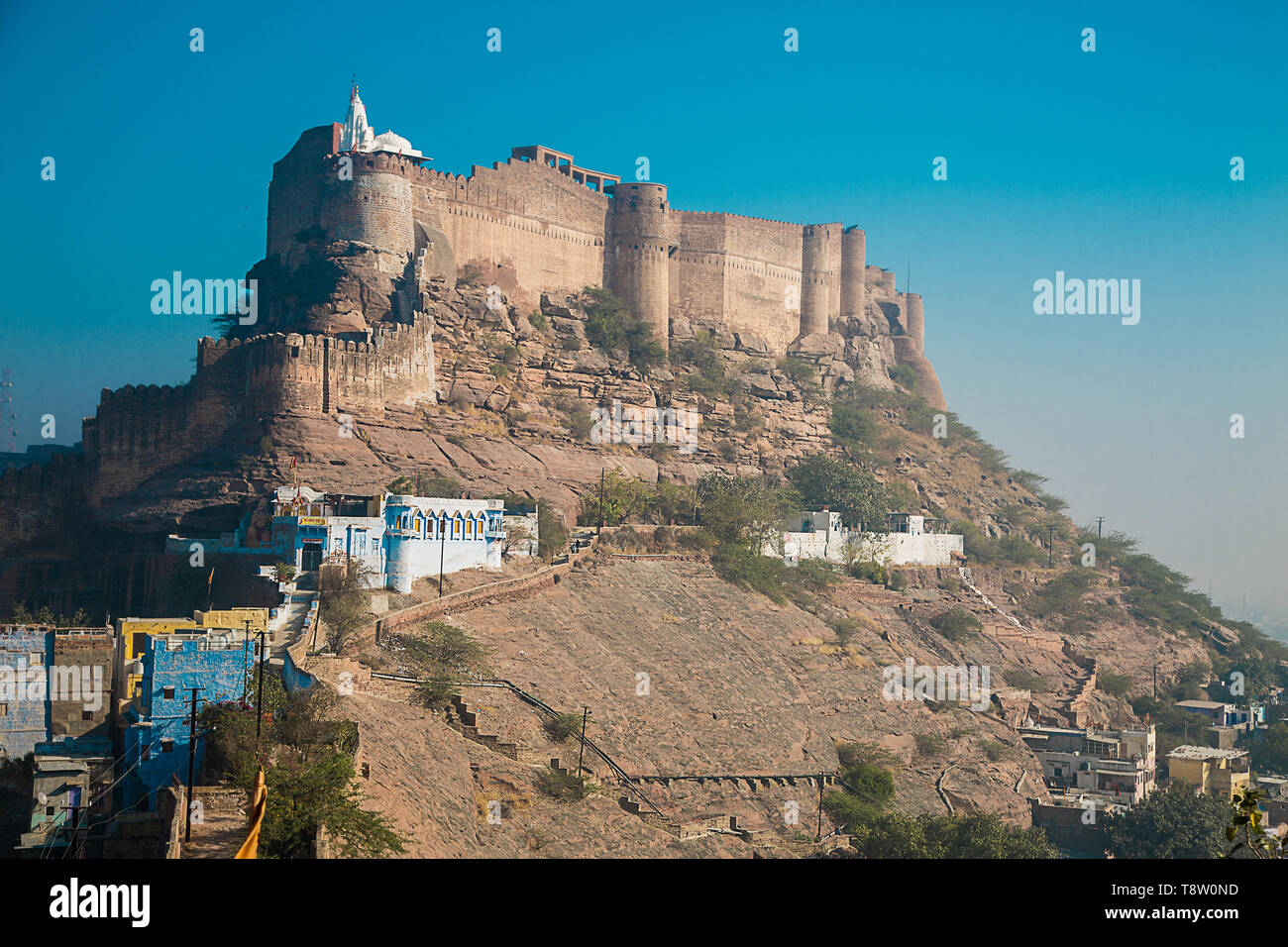 The Blue City and Mehrangarh Fort in Jodhpur. Rajasthan, India - Image ...