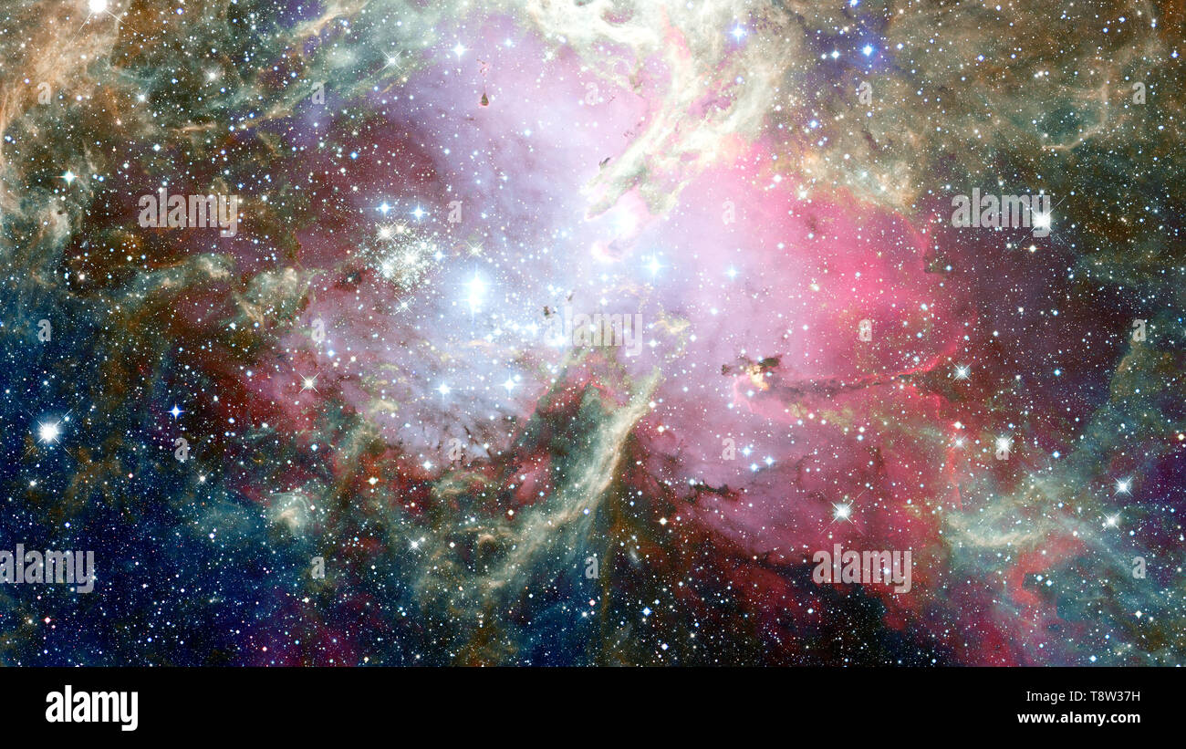 Billions of galaxies in the universe. Abstract space background ...