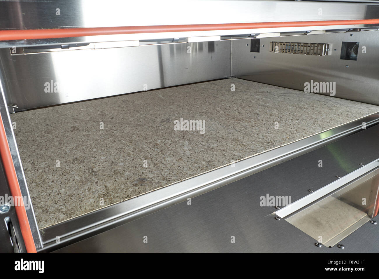 Industrial electric oven inside view, details. Catering network ...