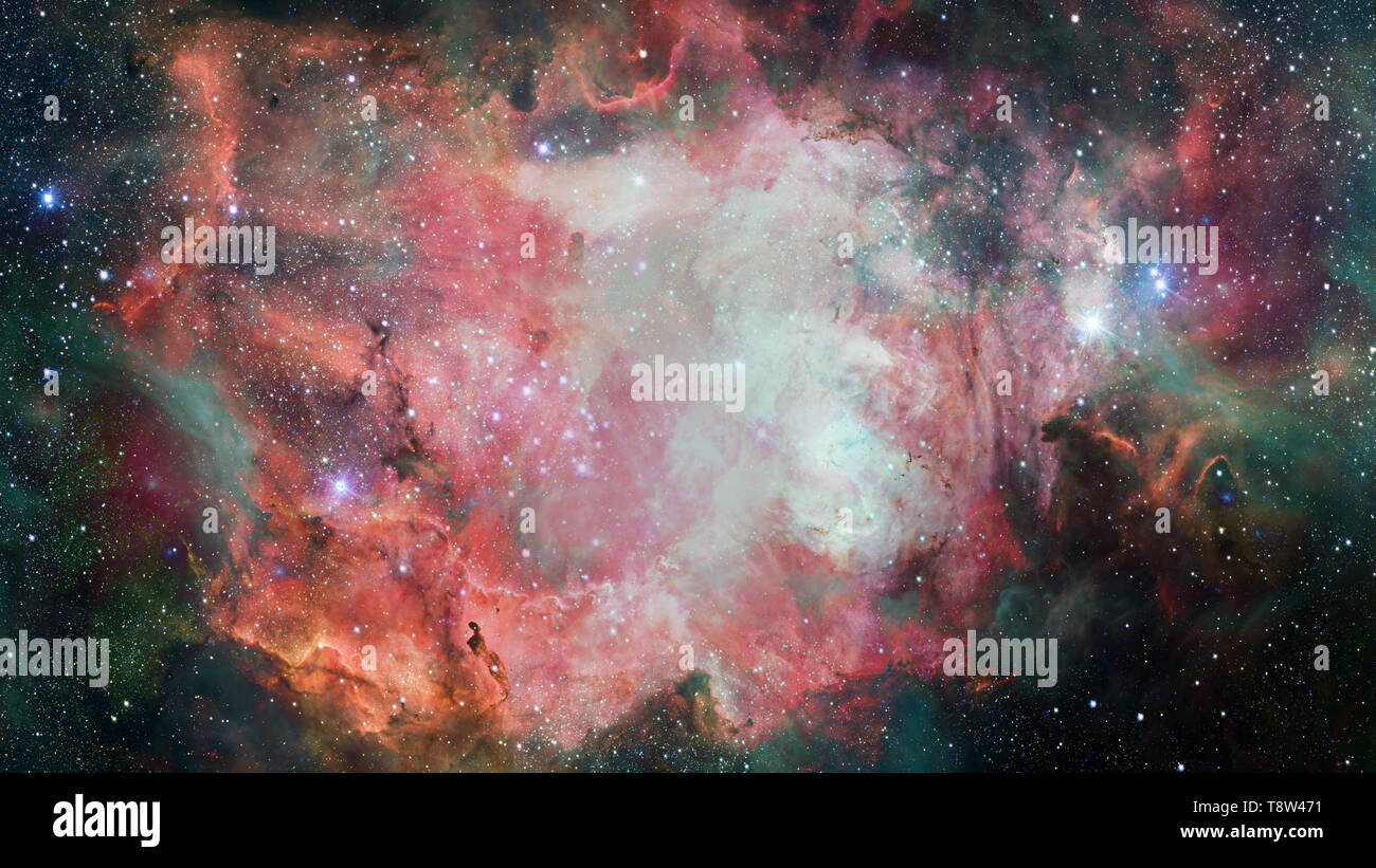 Beautiful nebula and bright stars in outer space, glowing mysterious ...