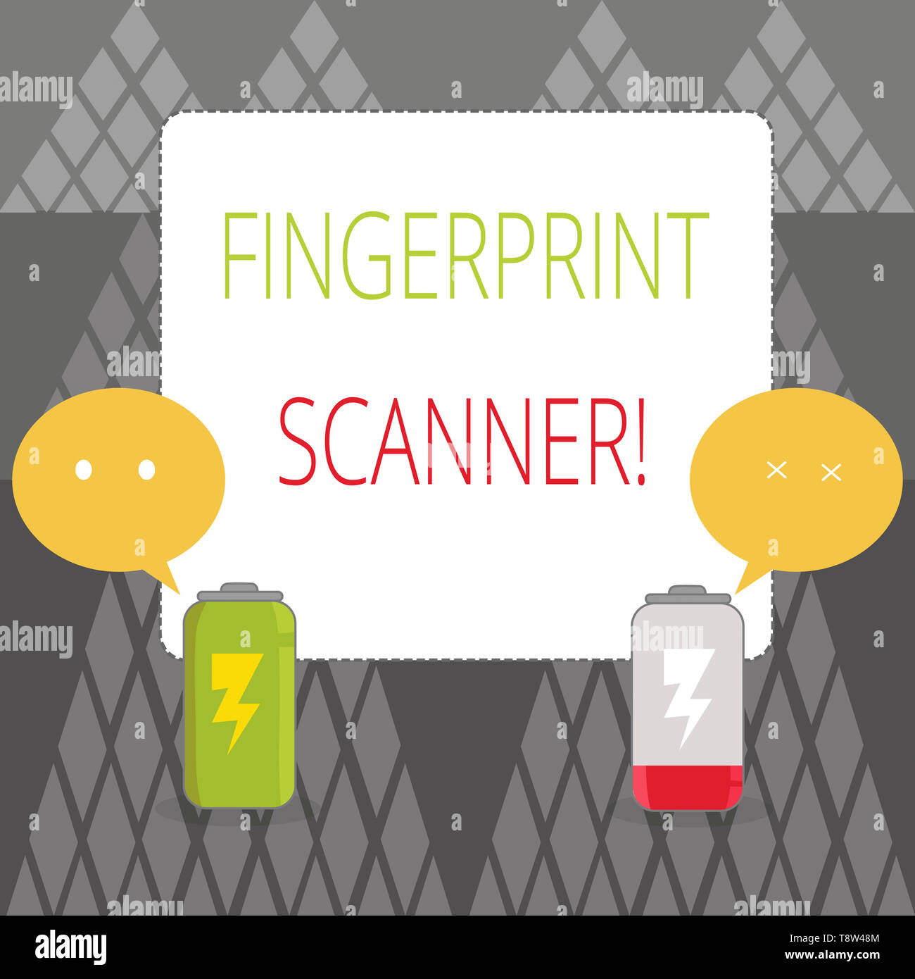 Text sign showing Fingerprint Scanner. Business photo showcasing Use ...
