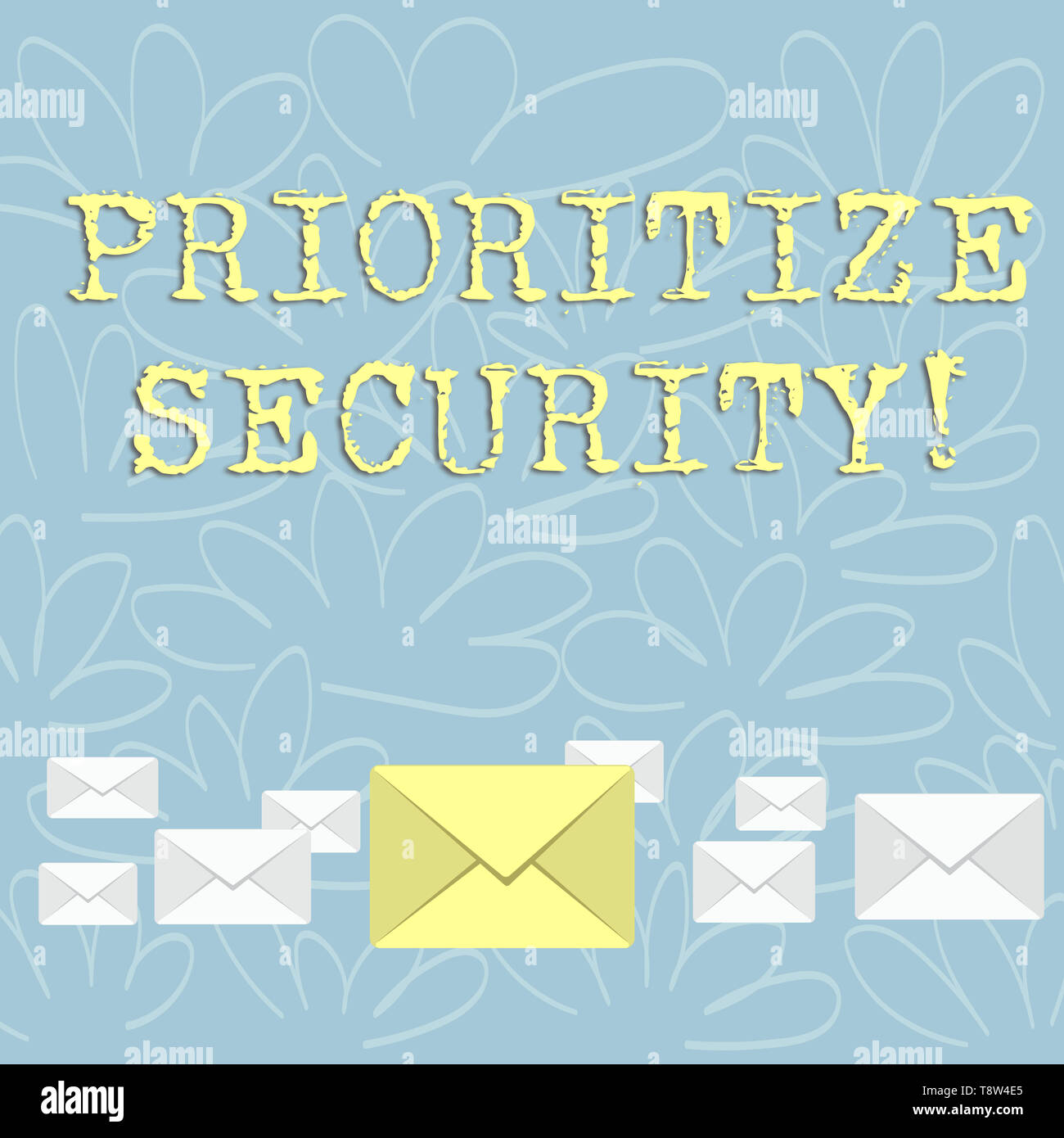 Writing Note Showing Prioritize Security Business Concept For