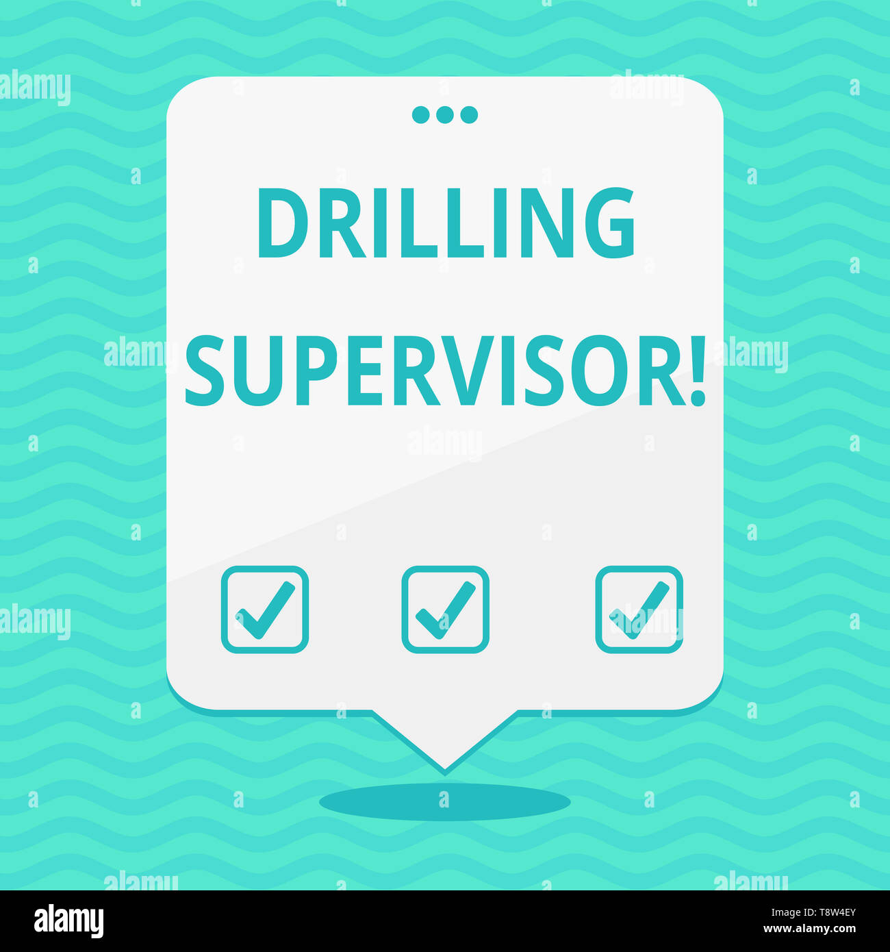Text sign showing Drilling Supervisor. Business photo showcasing in ...