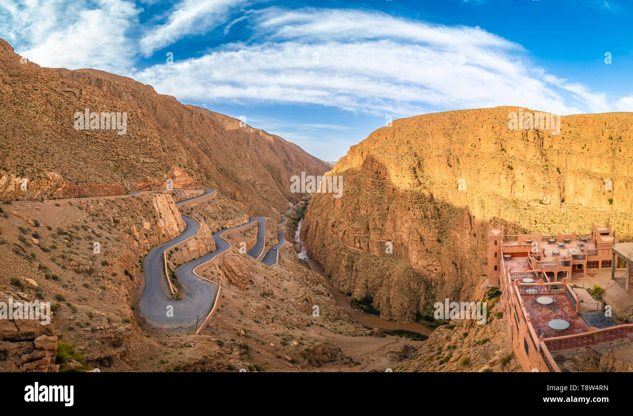 Dades Gorges landscape with Tisdrine pass in Atlas Mountains on Morocco ...