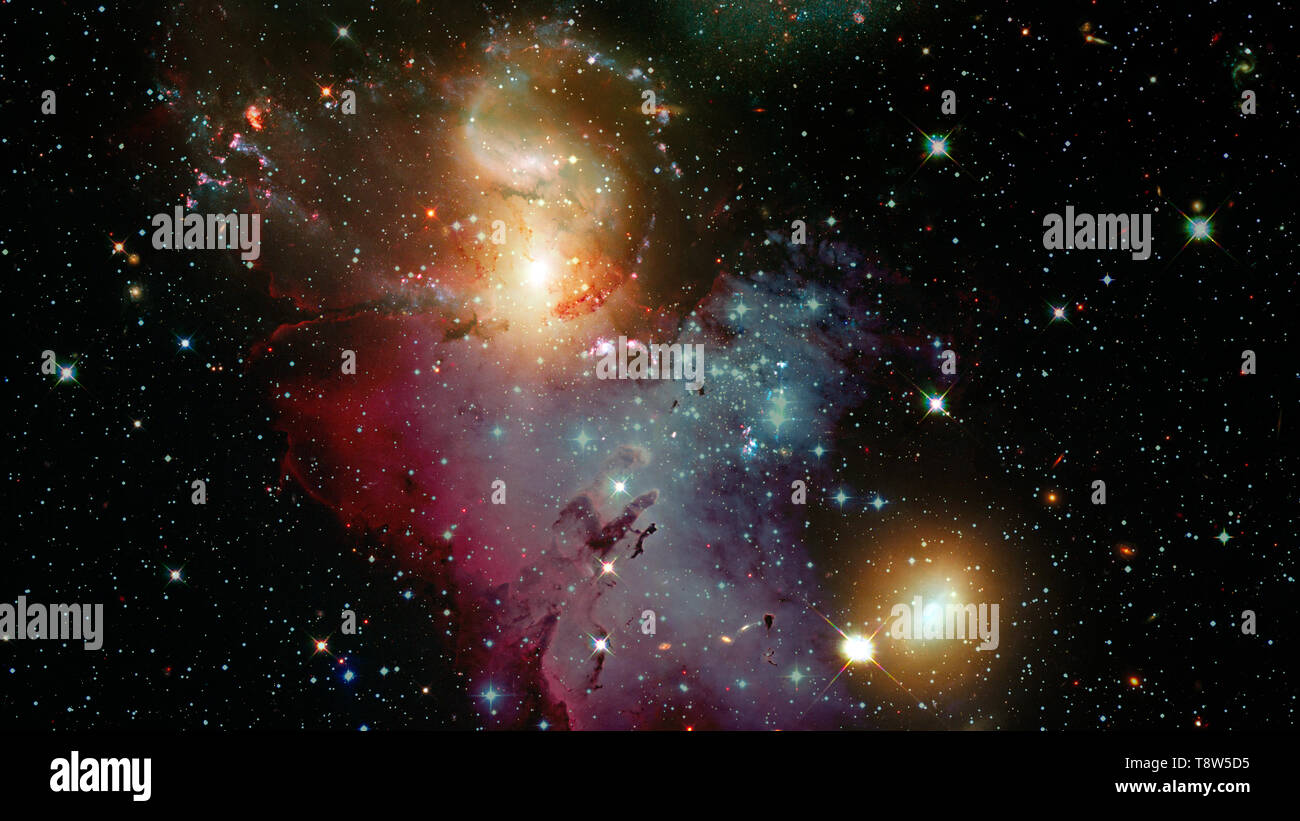 Galaxy and nebula in outer space. Elements of this image furnished by ...
