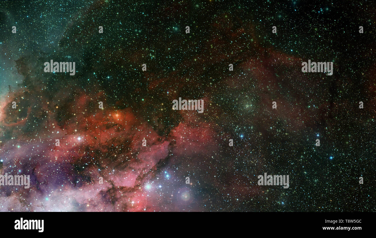 Cosmic landscape, beautiful science fiction wallpaper with endless deep ...