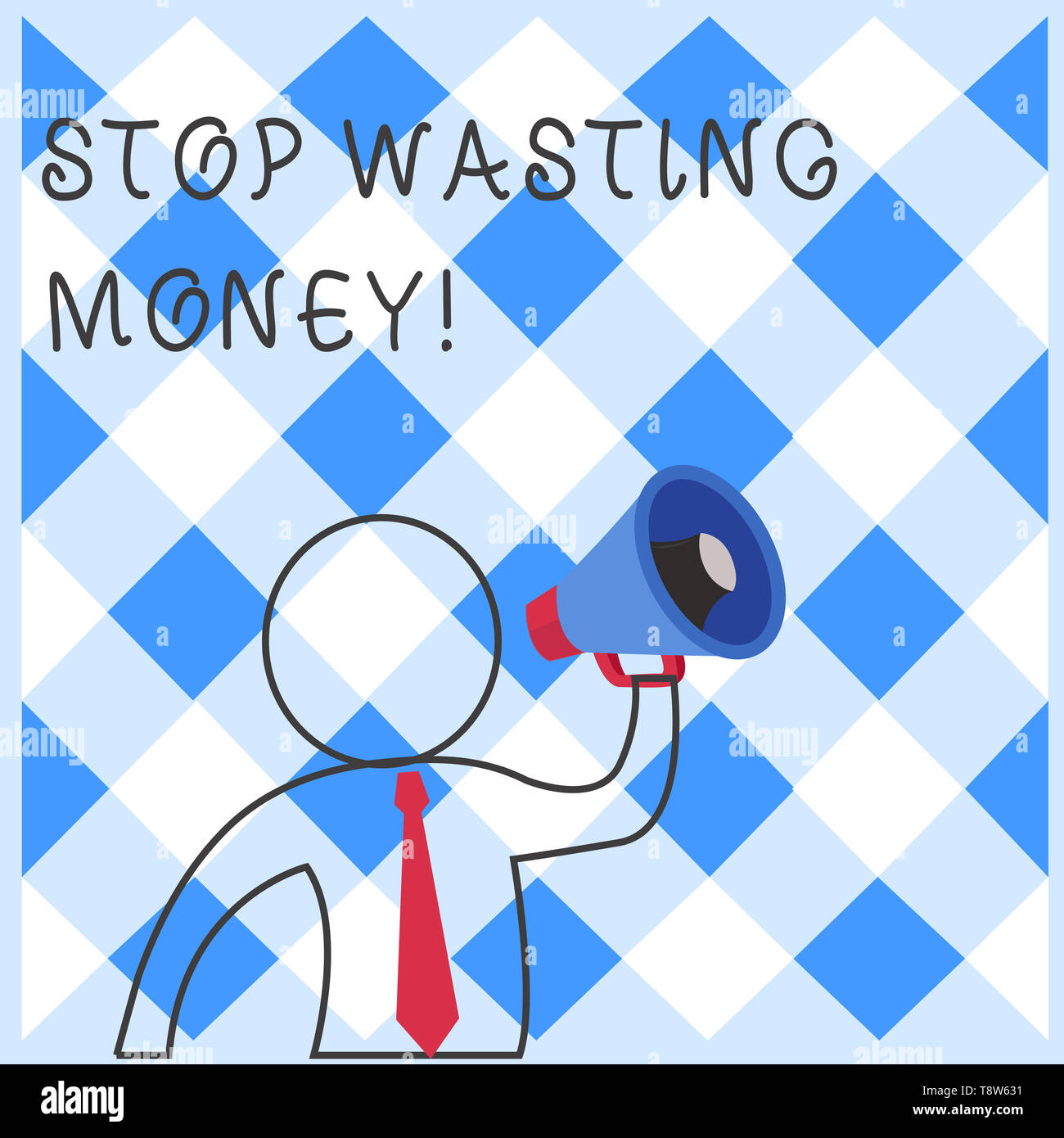 Text sign showing Stop Wasting Money. Business photo showcasing ...