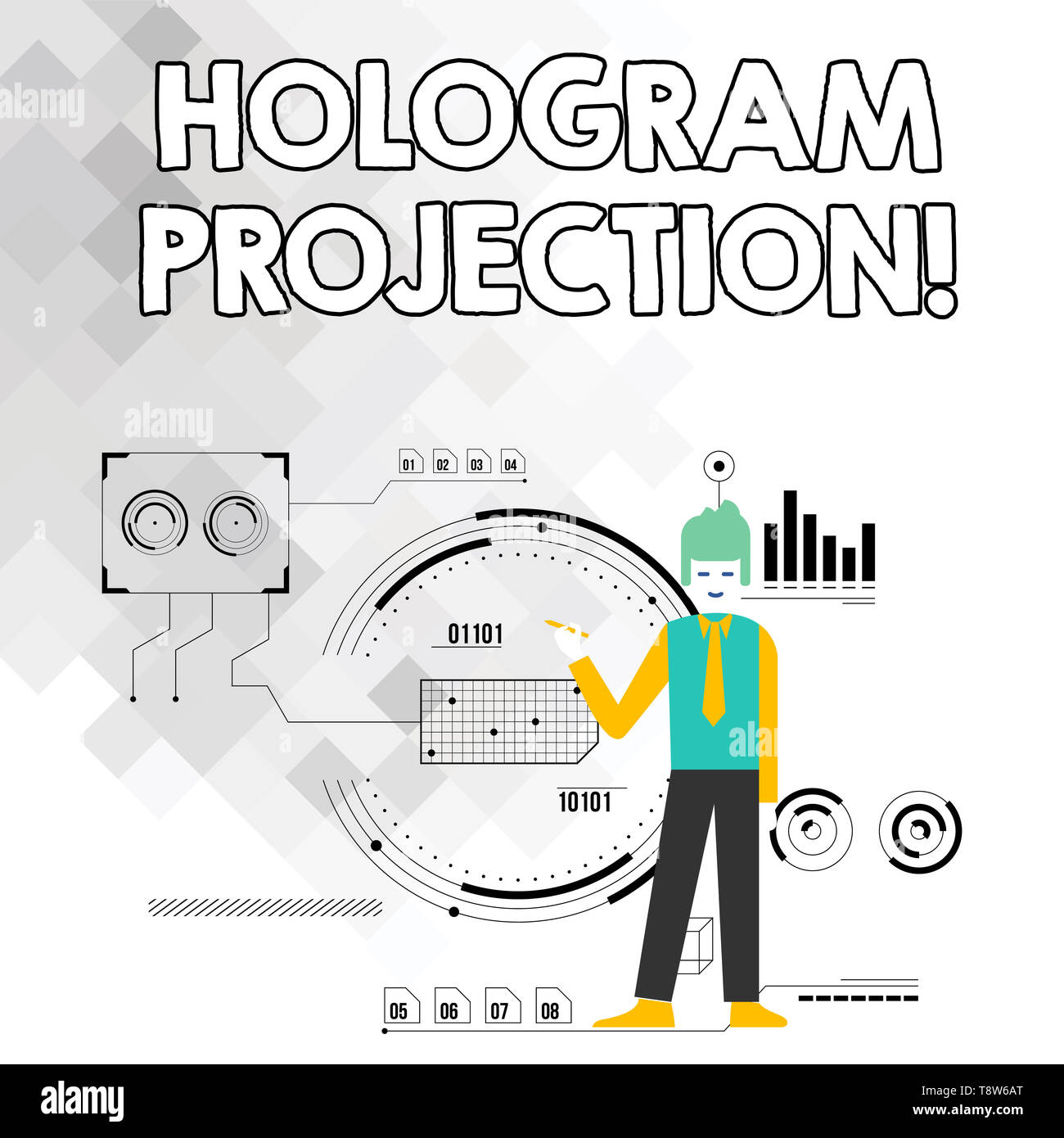 Hologram word cloud concept virtual hi-res stock photography and images ...
