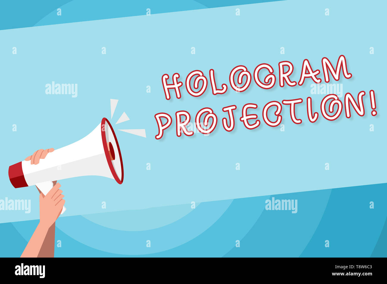 Text sign showing Hologram Projection. Business photo text photographic ...