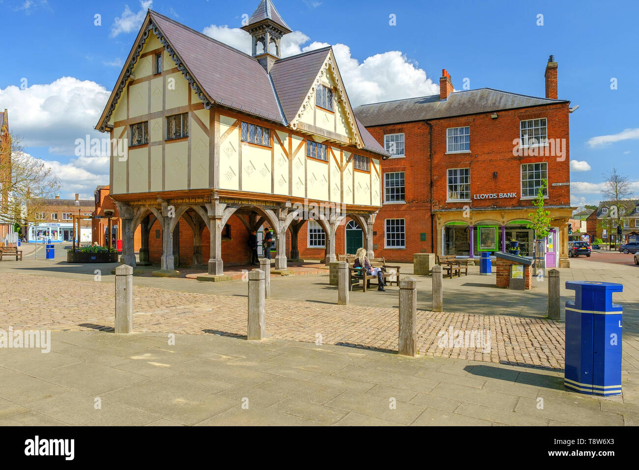 market harborough historic old grammar school Stock Photo - Alamy