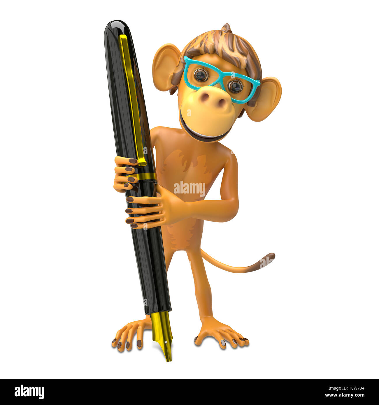 Monkey Holding Pencil
