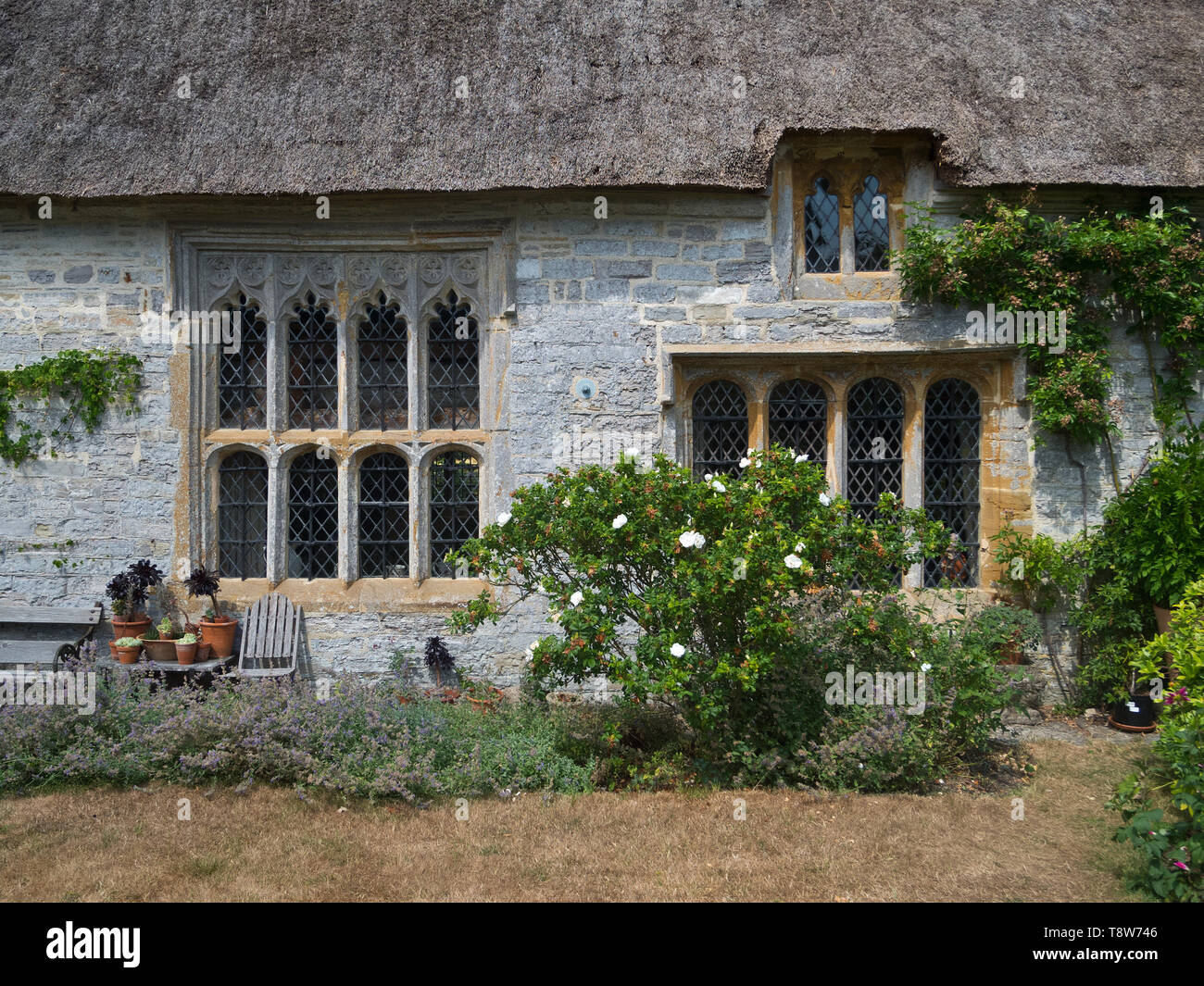 the exterior of the National Trusts Priests House at Muchelney in ...