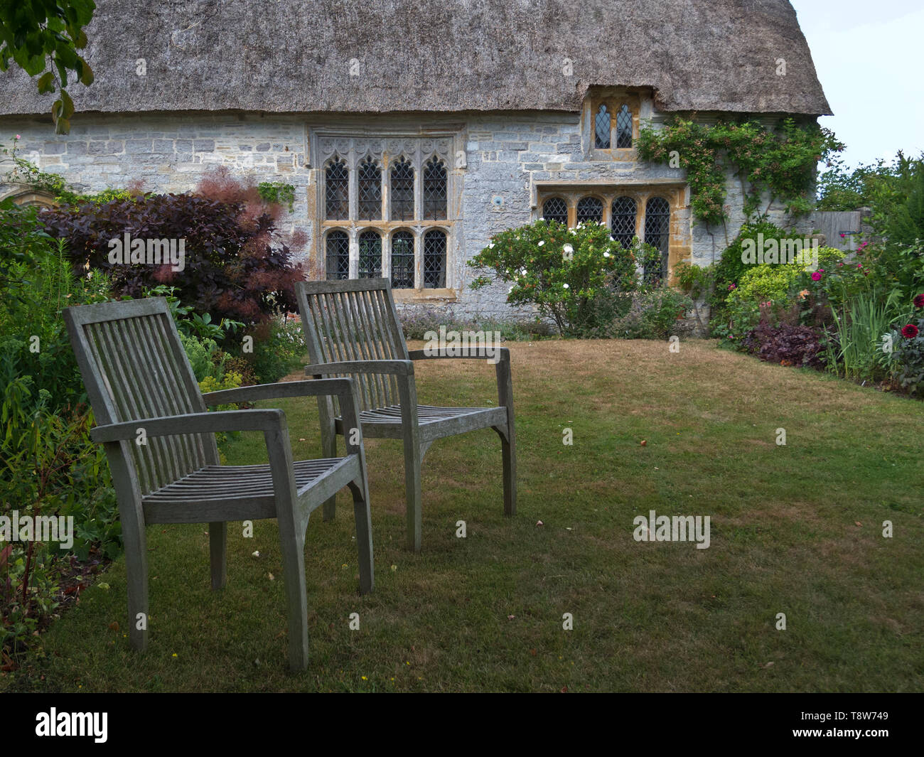 the exterior of the National Trusts Priests House at Muchelney in ...