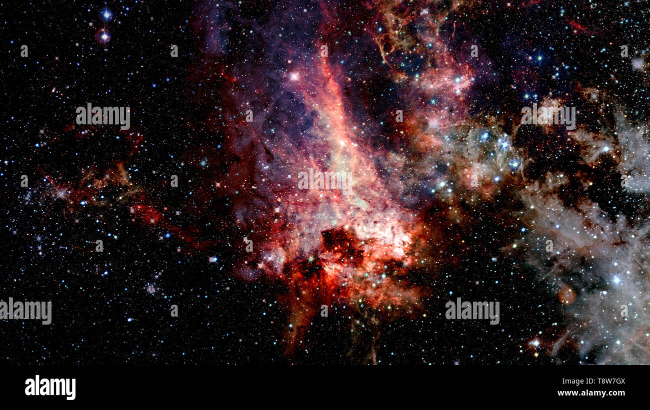 Beautiful nebula and bright stars in outer space, glowing mysterious ...