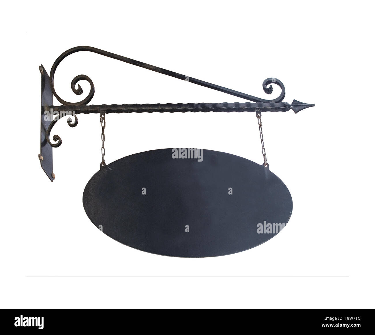 Decorative retro wallsign in black rustic wrought iron old-fashioned ...