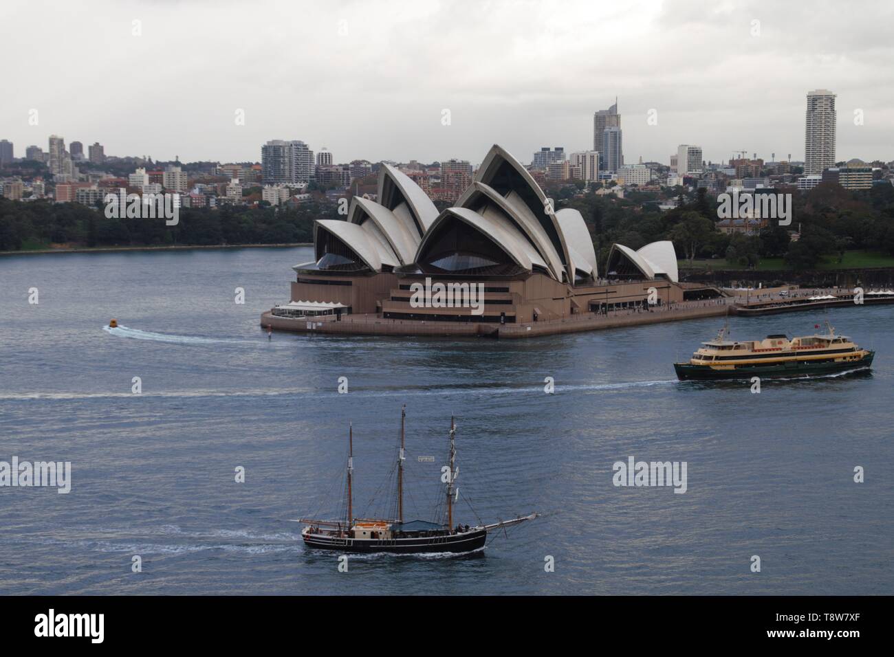 Sydney opera house taken from the harbour bridge Stock Photo - Alamy