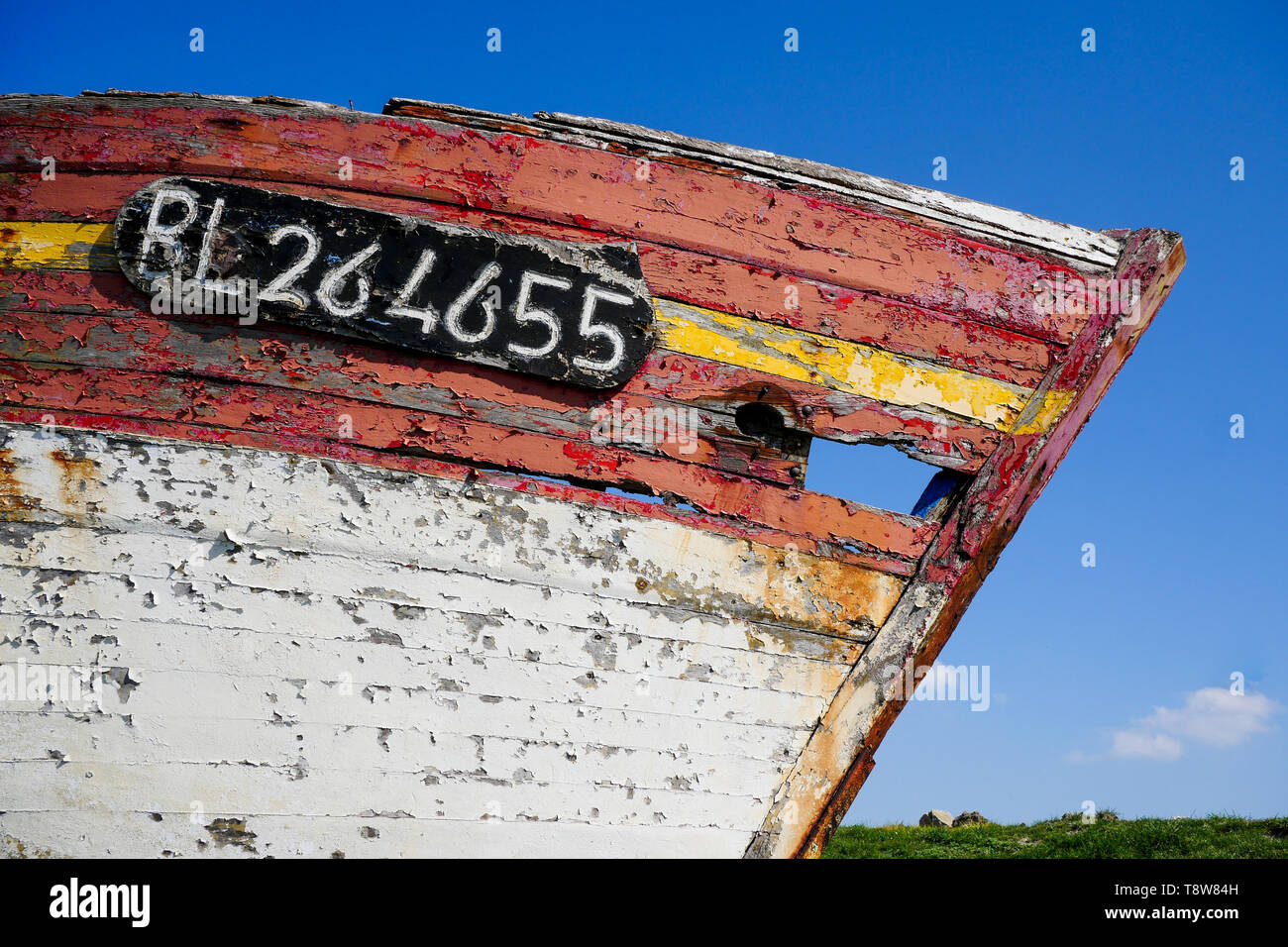Fishing ship wreck, Le Crotois, Bay of Somme, Hauts-de-France, France ...