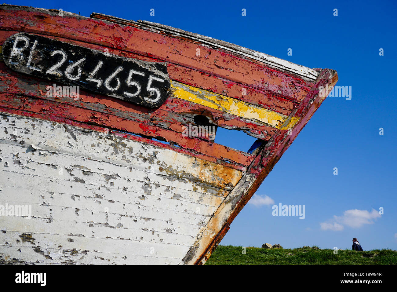 Fishing ship wreck, Le Crotois, Bay of Somme, Hauts-de-France, France ...