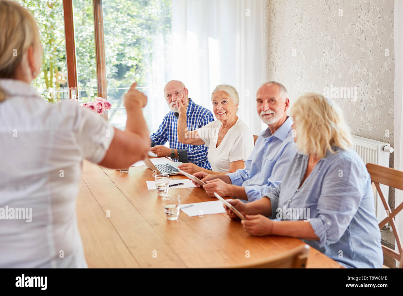 Elderly Computer Training Class High Resolution Stock Photography and ...