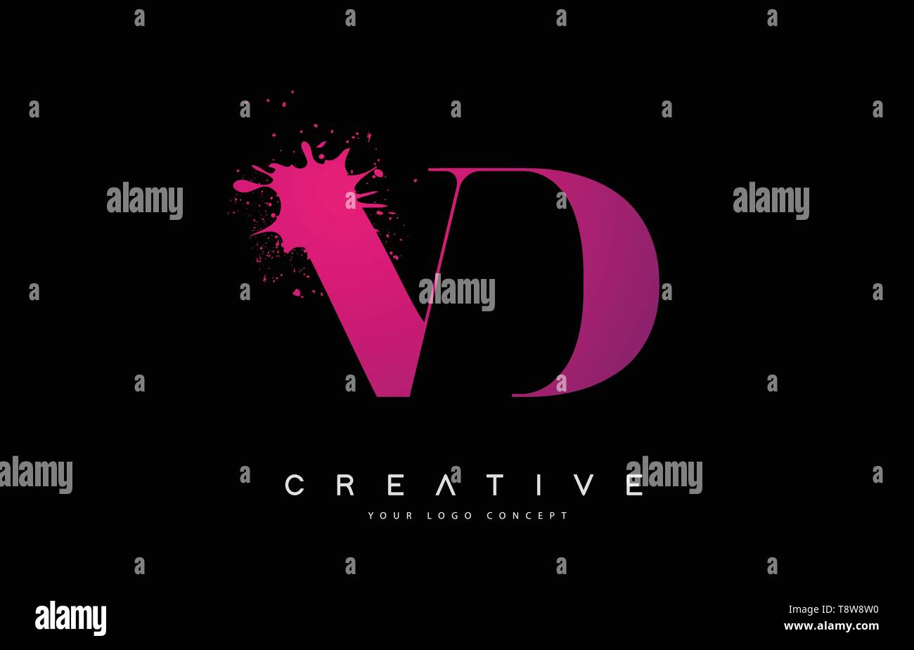 Letter v d logo hi-res stock photography and images - Alamy