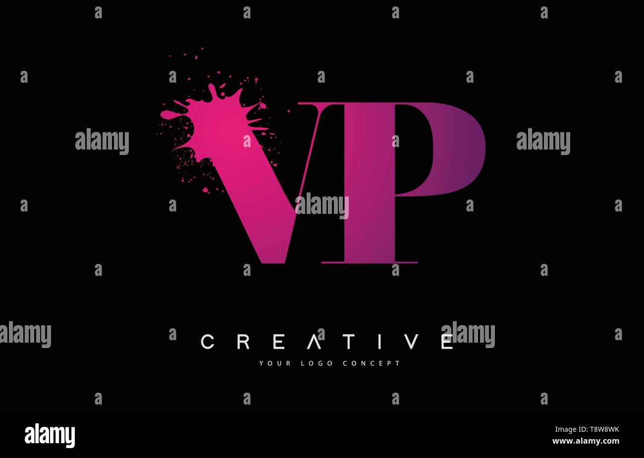 Watercolor letter v Stock Vector Images - Alamy