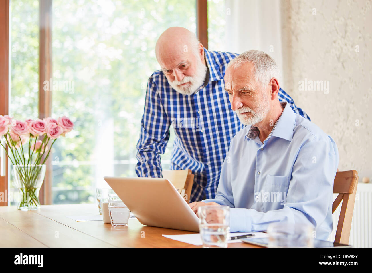Teamwork learning two friends hi-res stock photography and images - Alamy