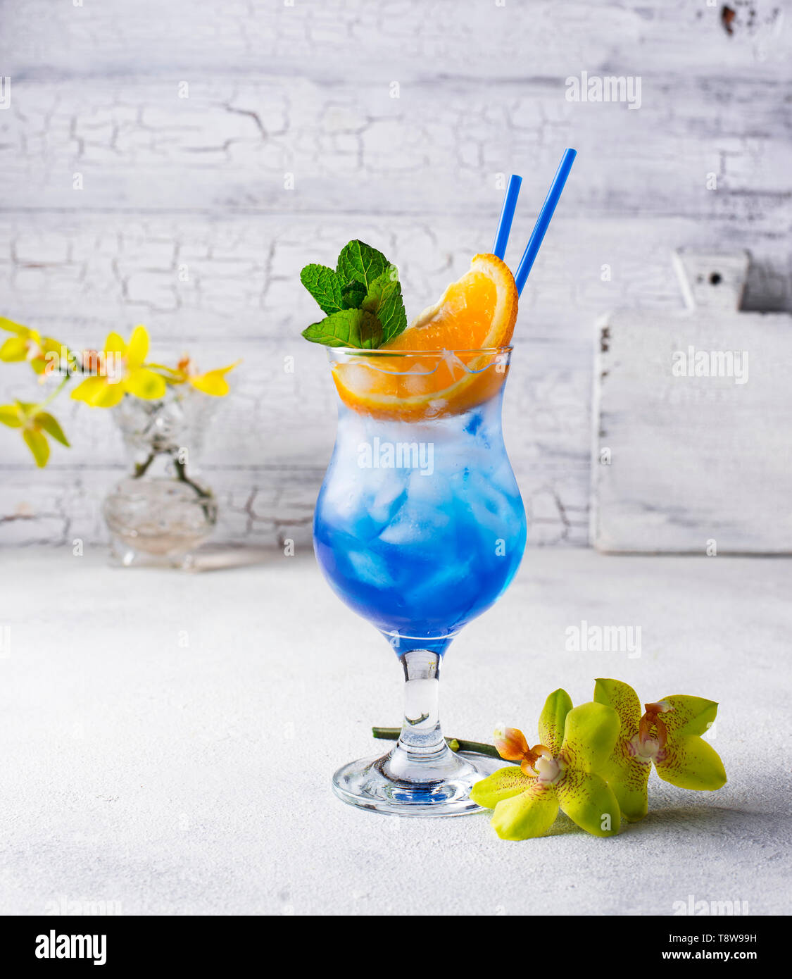 Blue martini flower hi-res stock photography and images - Alamy