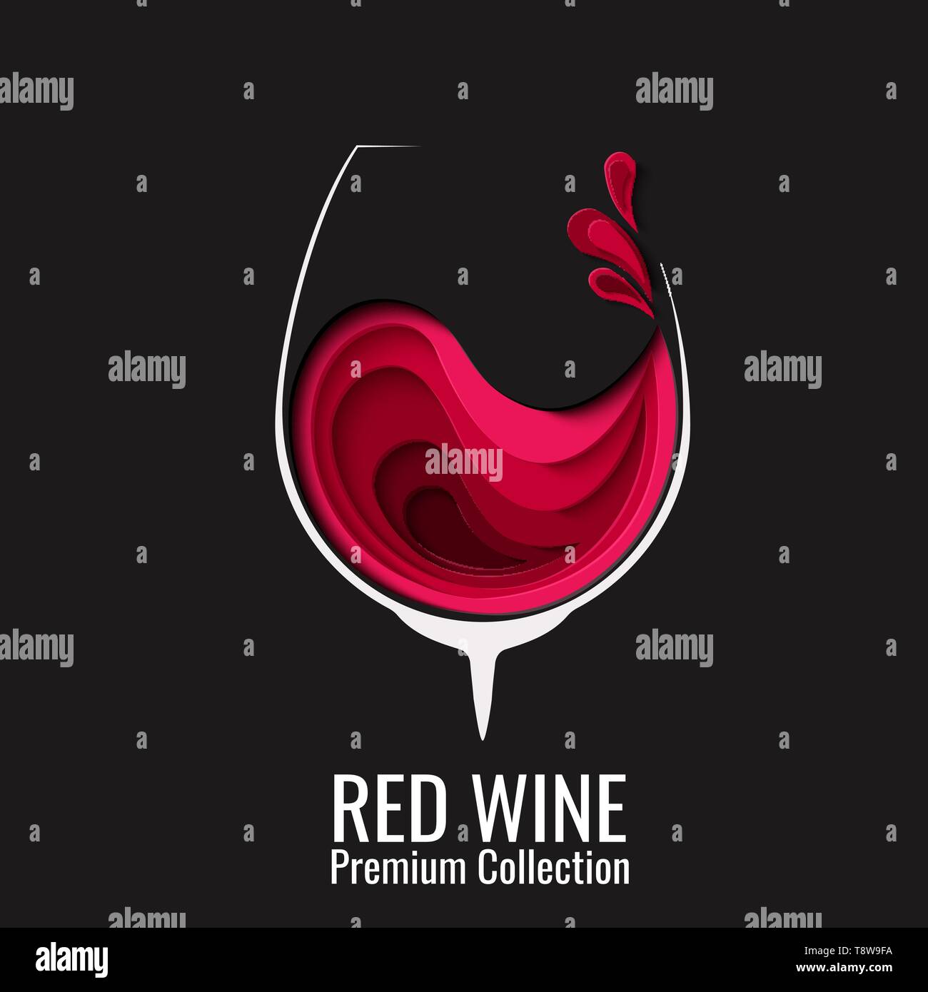 Red wine splash in glass Stock Vector Image & Art - Alamy