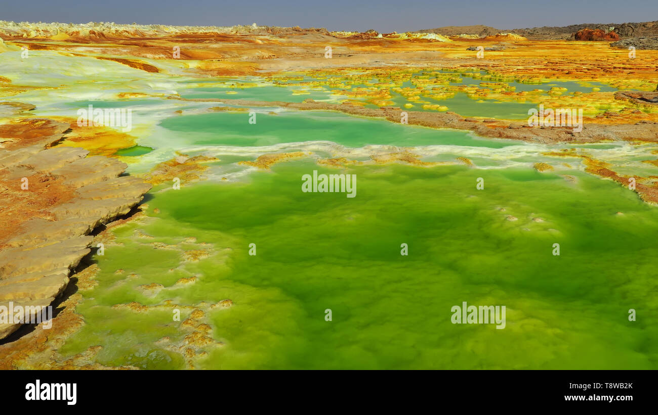 Volcanic Landscape, Dallol, Danakil Desert, Ethiopia, Africa Stock ...