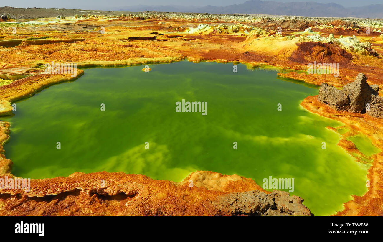 Volcanic Landscape, Dallol, Danakil Desert, Ethiopia, Africa Stock ...