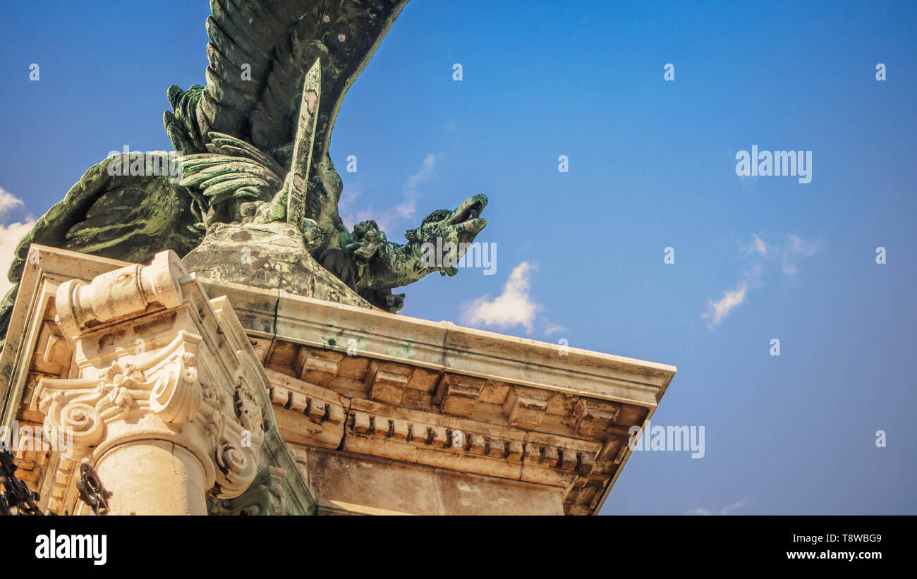 Statue hungarian turul bird sword hi-res stock photography and images ...