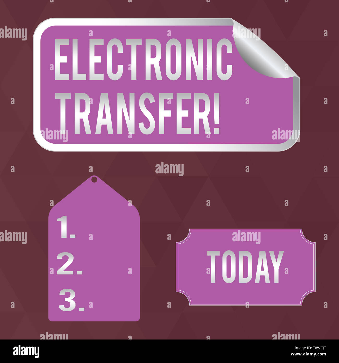 Writing note showing Electronic Transfer. Business concept for ...