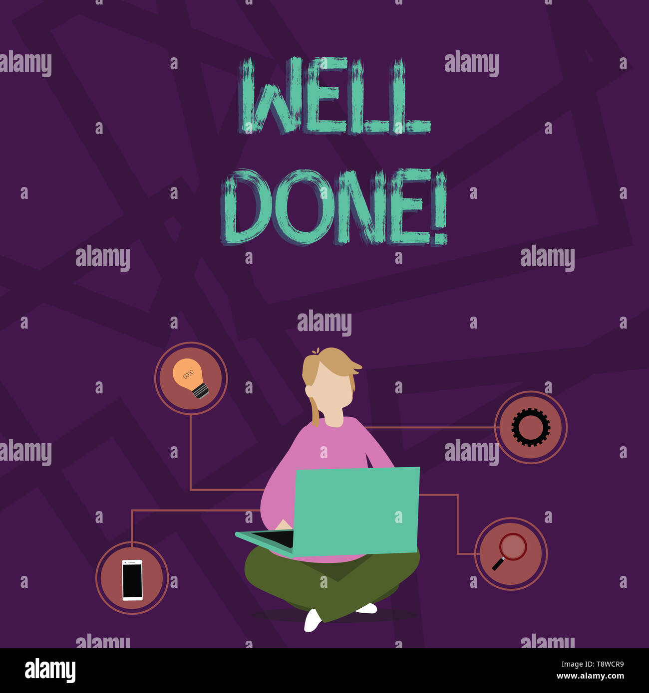 Handwriting text writing Well Done. Conceptual photo used praising ...