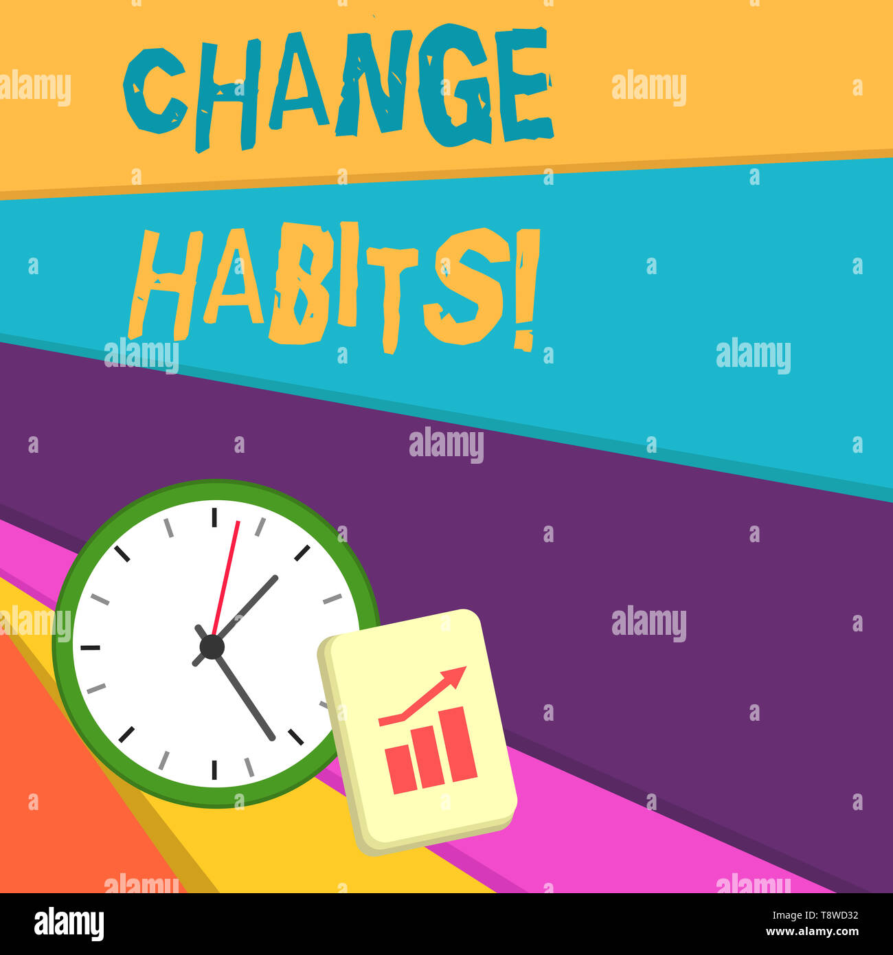 Handwriting text writing Change Habits. Conceptual photo to stop doing ...