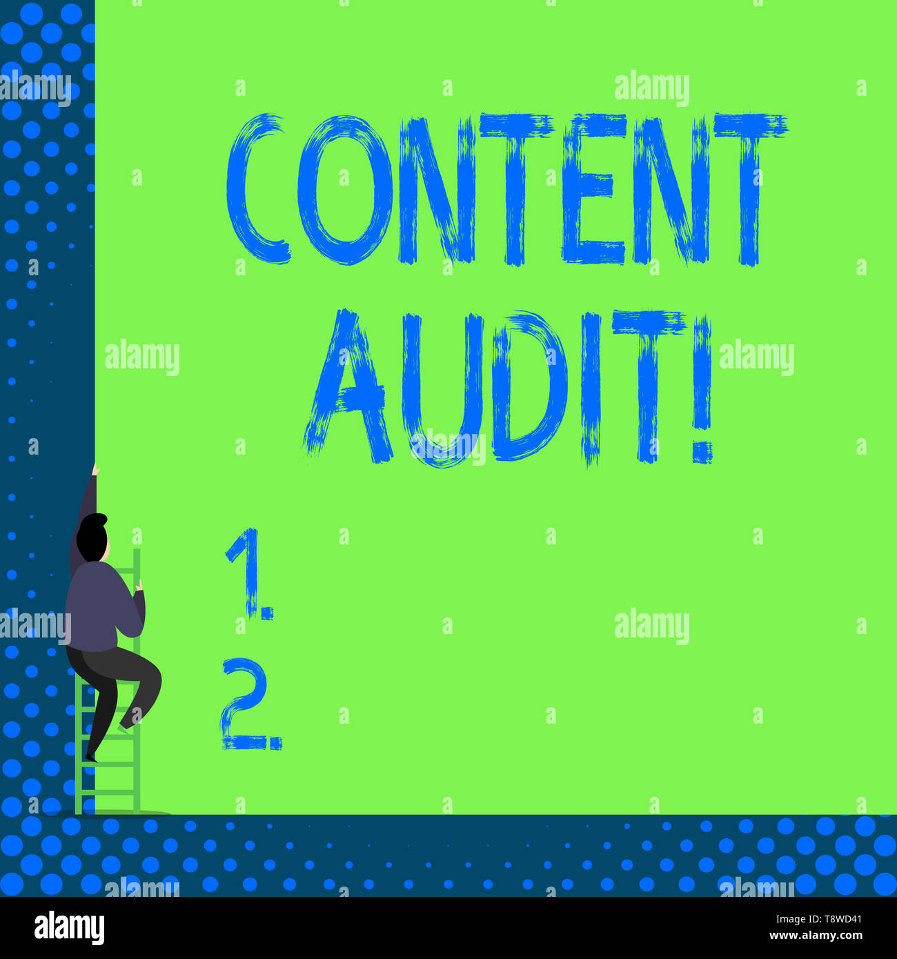 Handwriting text Content Audit. Conceptual photo process of evaluating ...