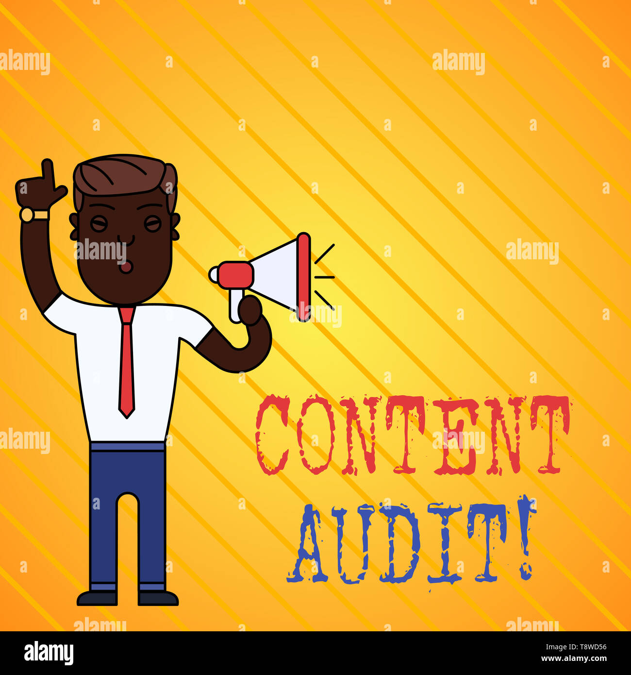 Conceptual hand writing showing Content Audit. Concept meaning process ...