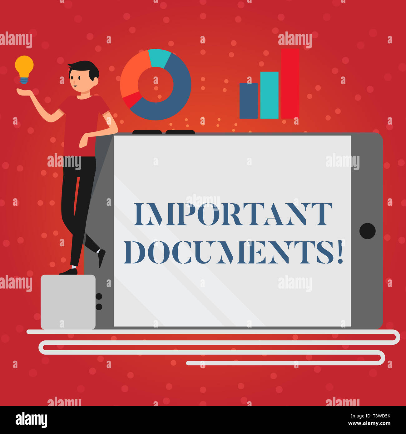 Writing note showing Important Documents. Business concept for more ...