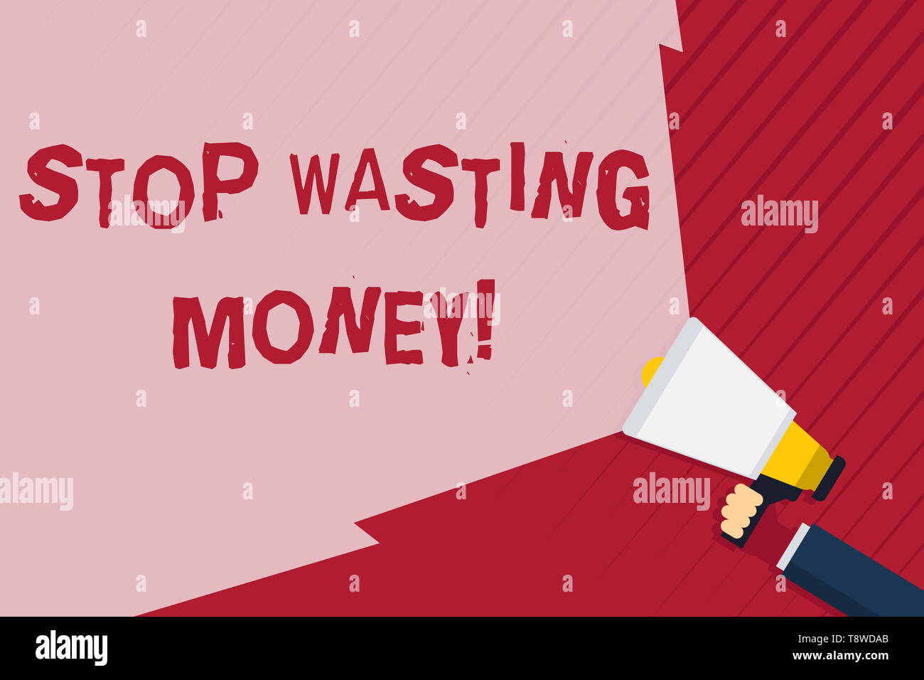 Handwriting text writing Stop Wasting Money. Conceptual photo advicing ...
