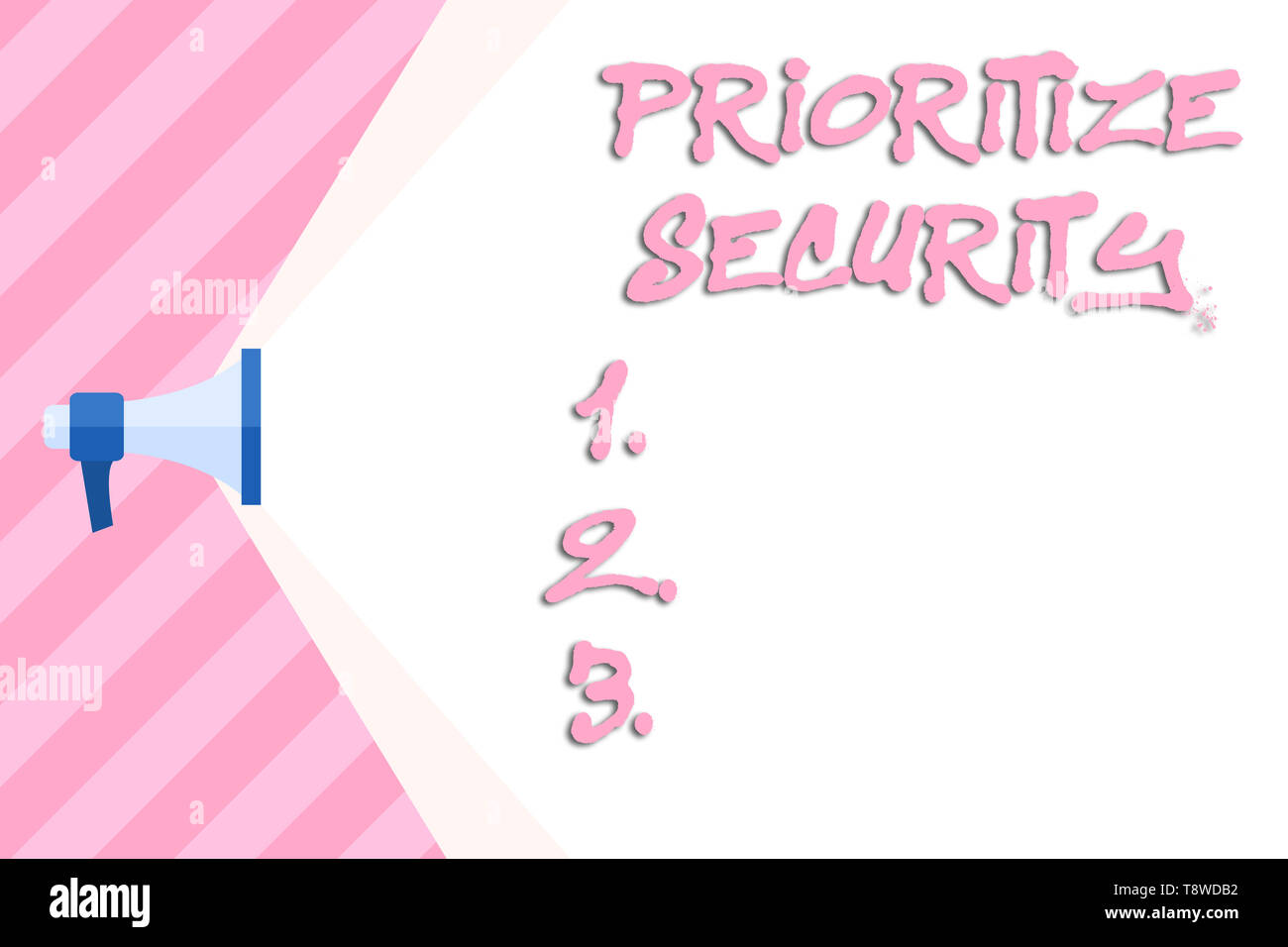 Writing Note Showing Prioritize Security Business Concept For