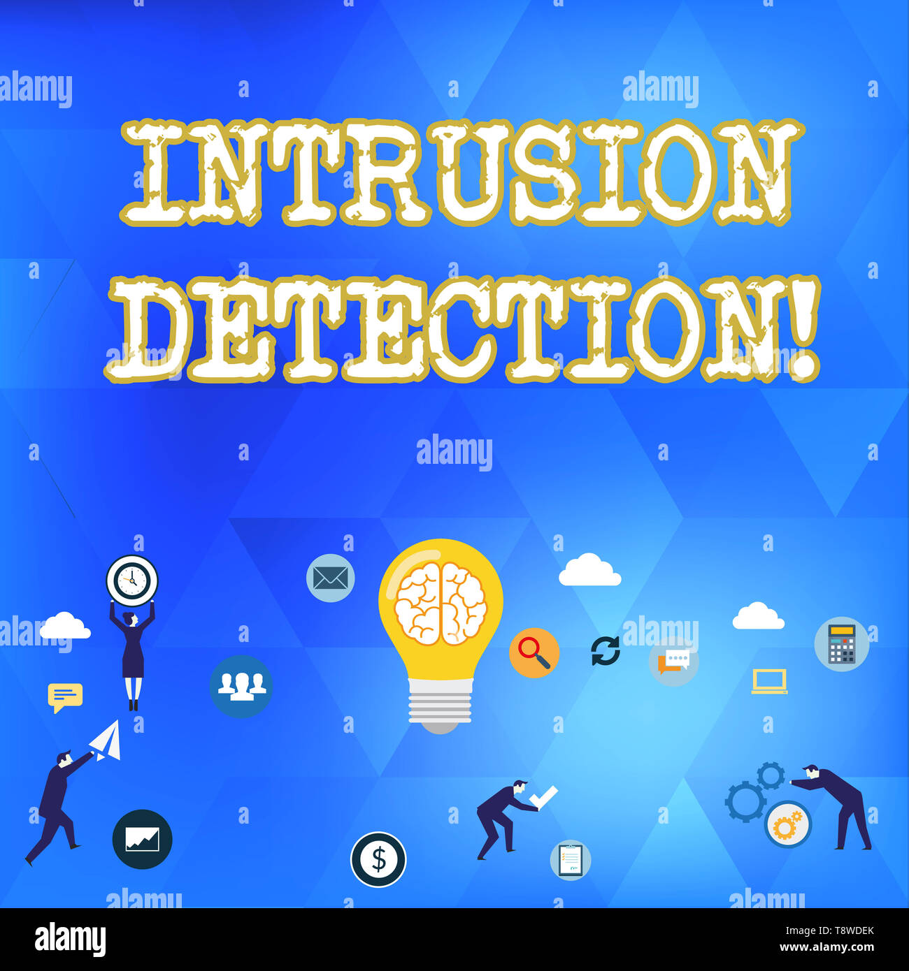 Handwriting text Intrusion Detection. Conceptual photo monitors a ...