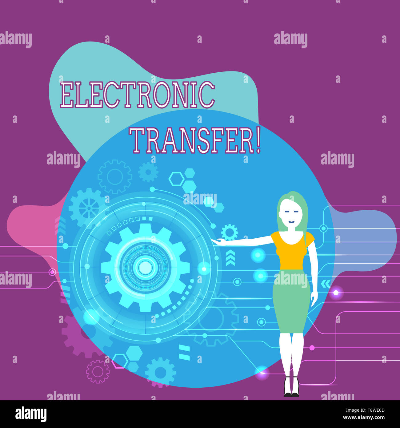 Text sign showing Electronic Transfer. Business photo text transaction ...