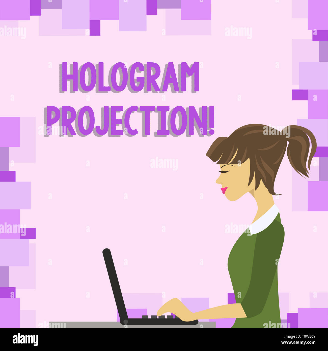 Hologram word cloud concept virtual hi-res stock photography and images ...