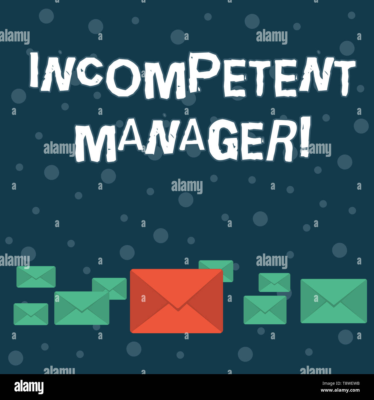 Writing note showing Incompetent Manager. Business concept for Lacking ...