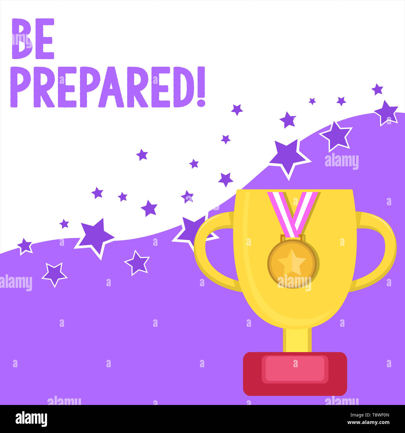 Text sign showing Be Prepared. Business photo text try be always ready ...