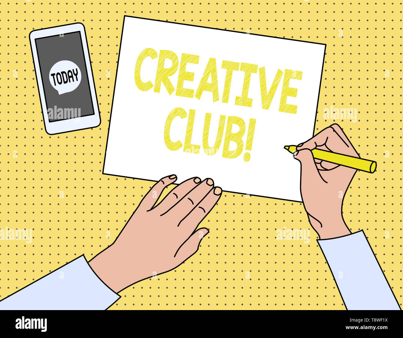 Word writing text Creative Club. Business photo showcasing an ...