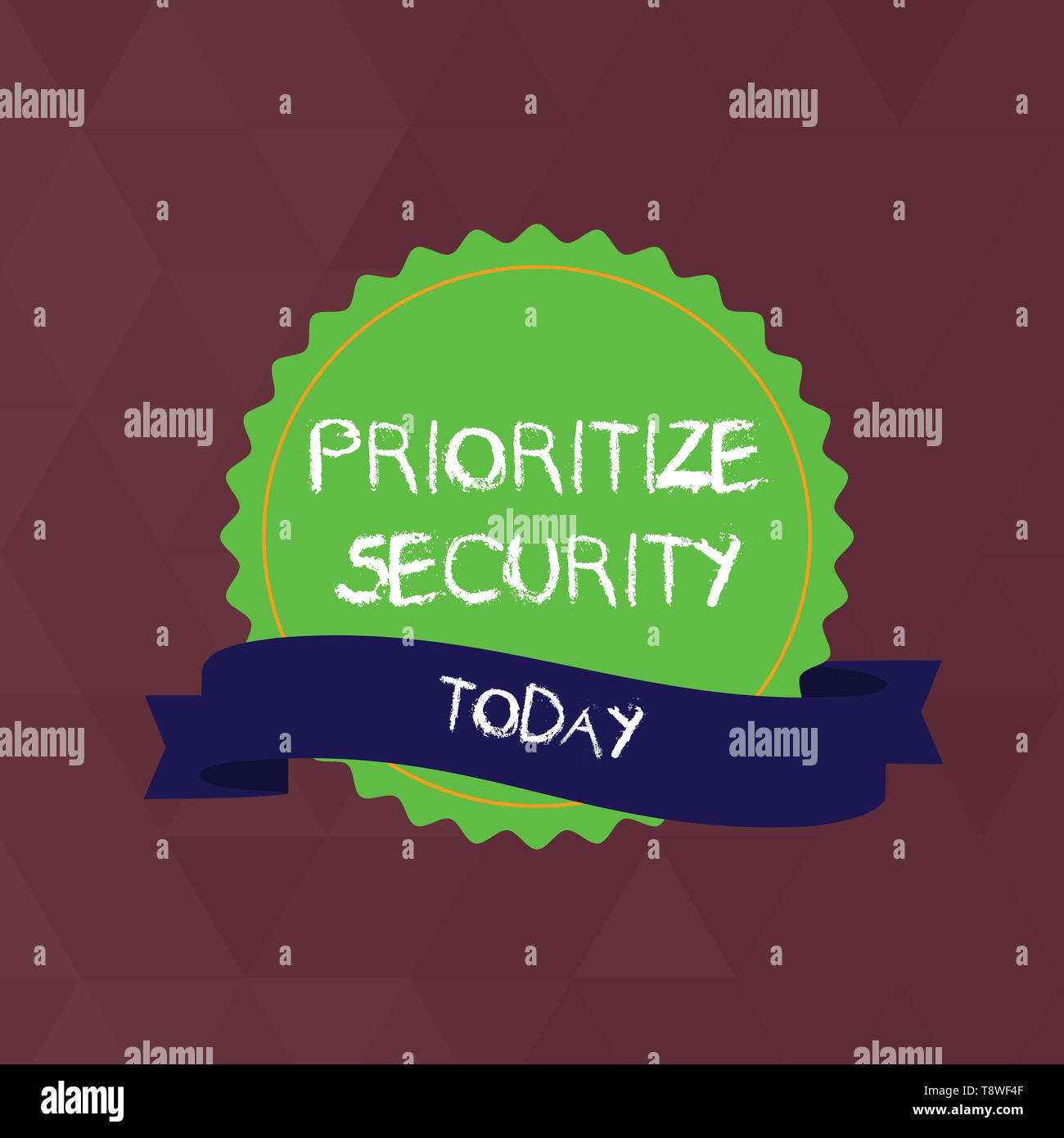 Writing note showing Prioritize Security. Business concept for ...