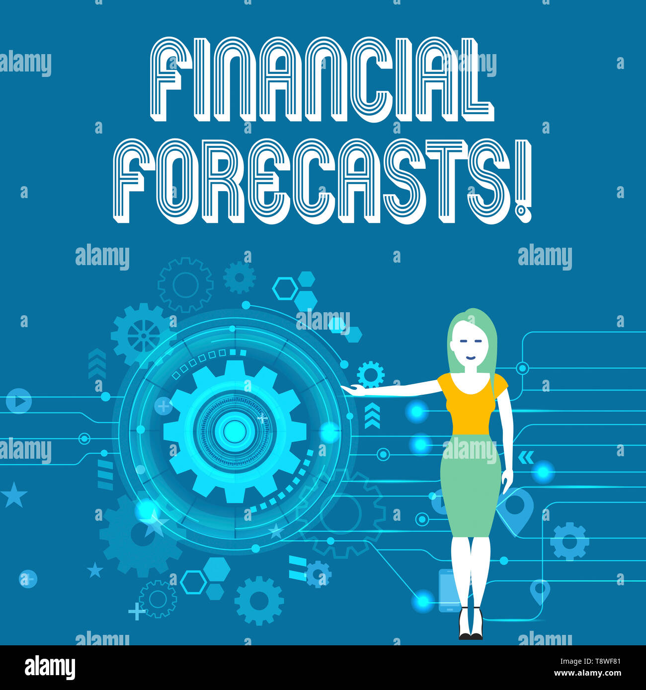Text sign showing Financial Forecasts. Business photo showcasing ...